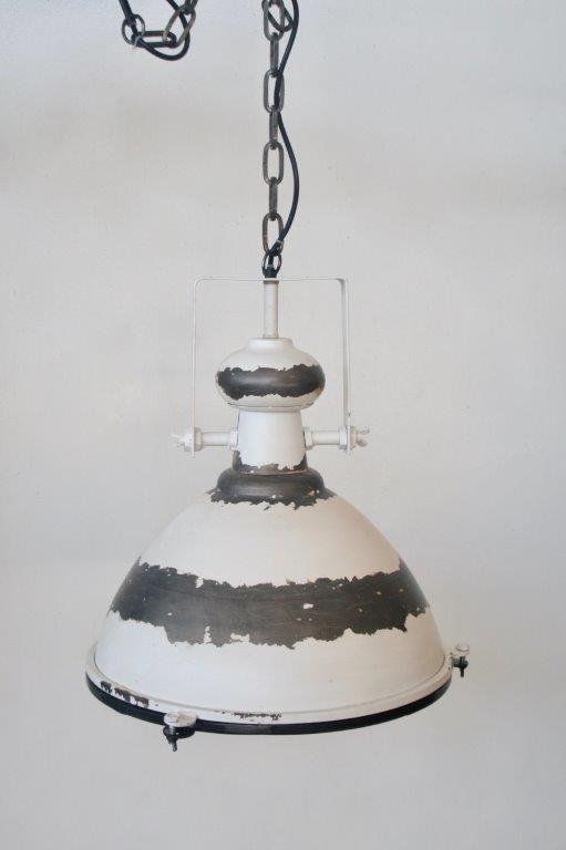 Ceiling Light - White Distressed Metal – More Fine Goods Lifestyle